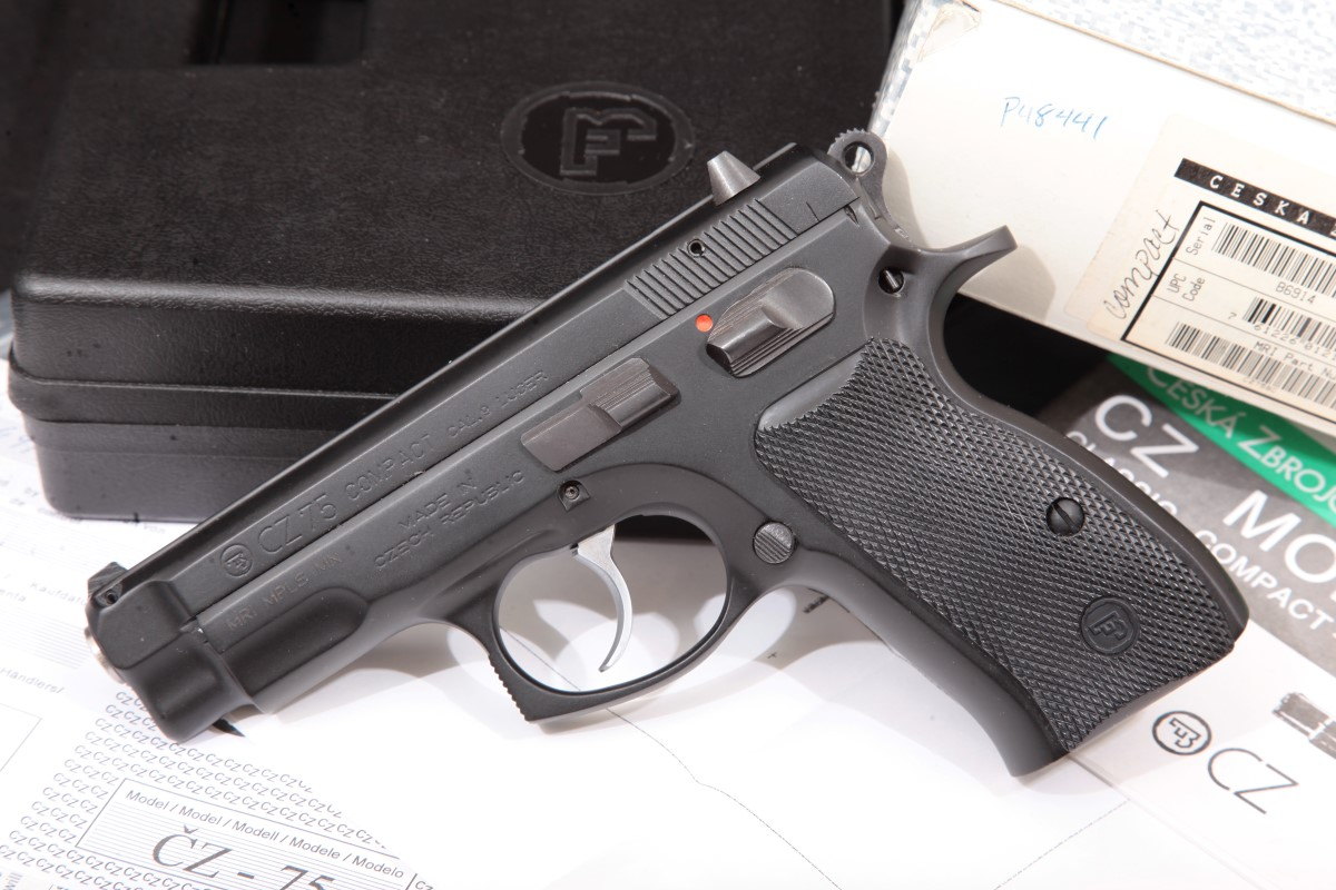 Cz Ceska Zbrojovka Model 75 Compact, Matte Black Polycoat 3 3/4" Sa/Da ...