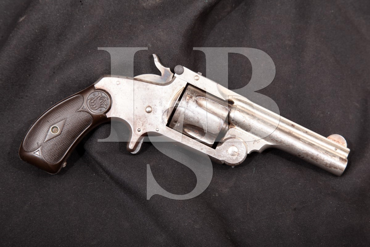 Smith & Wesson .38 Single Action Second Model 2 2nd Issue, Nickel 3 1/4 ...