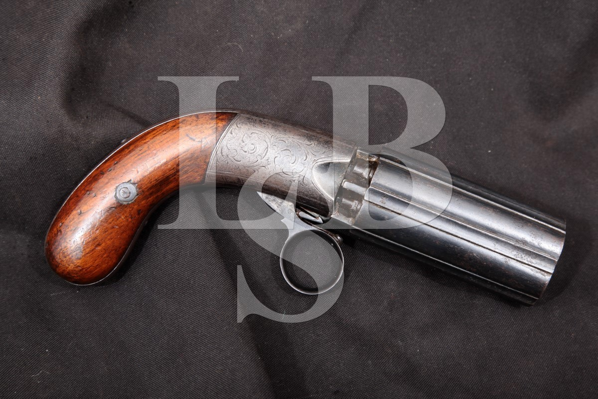 R. Wallis & Spalding J. R. Cooper Patent Pepperbox, Blue 3" 6-Shot ...