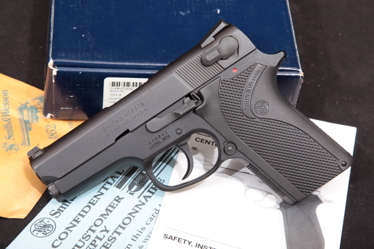 Smith & Wesson S&W Model 3914, Blue & Black 3 1/2" Single-Stack Compact ...