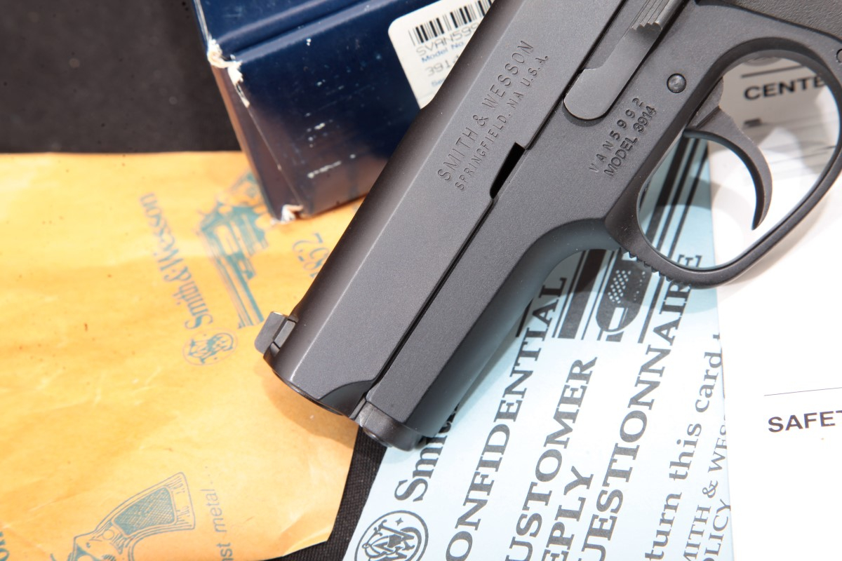 Smith & Wesson S&W Model 3914, Blue & Black 3 1/2" Single-Stack Compact ...