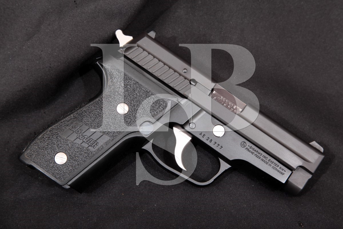Sig Sauer Model P229 229, Blue, Nickel & Black 3.9" Dao Semi-Automatic ...
