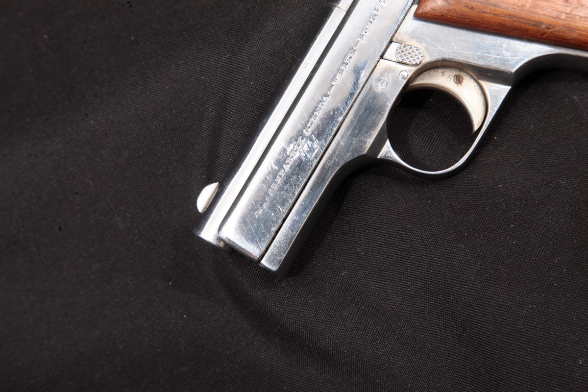 Stenda Waffenfabrik Model Beholla/Stenda Pistol, Missing Parts, Chrome ...