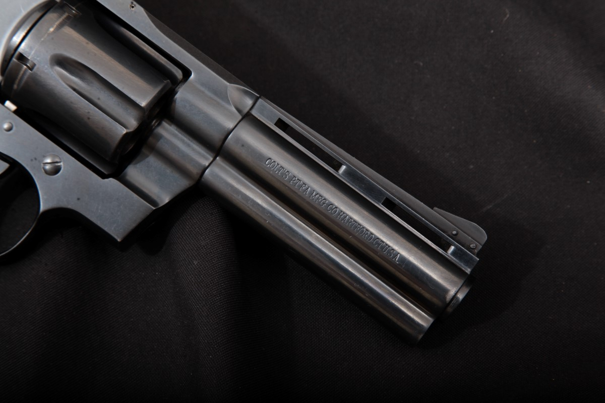 Colt Python Model I3640, Blue 4" 6-Shot Sa/Da Double Action Revolver ...