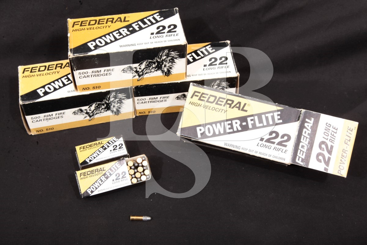 2000x .22lr Federal Power-Flite No. 510 Pistol Rifle Ammunition Ammo ...