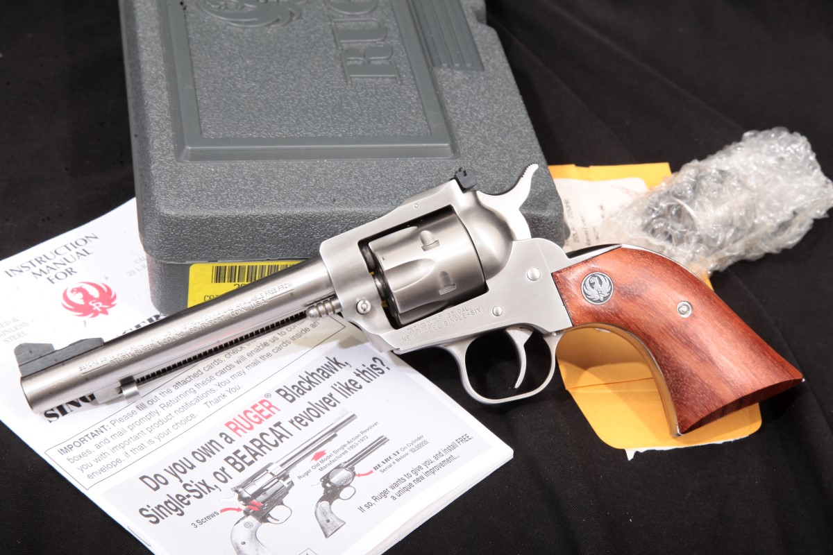 Sturm, Ruger & Co. Inc New Model Single-Six Convertible, Stainless 5 1/ ...