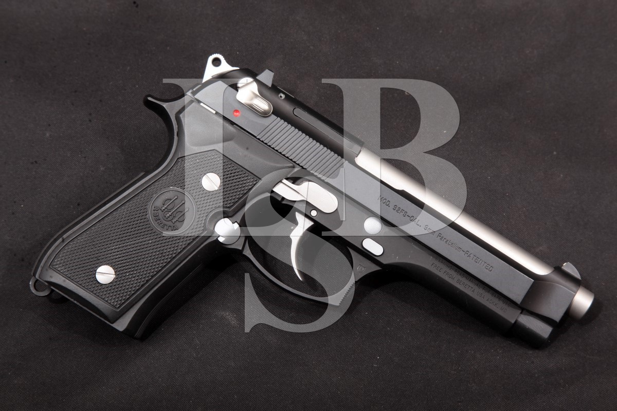 BERETTA USA CORP Model 92FS 92-Fs Two-Tone, Stainless & Black 4.9