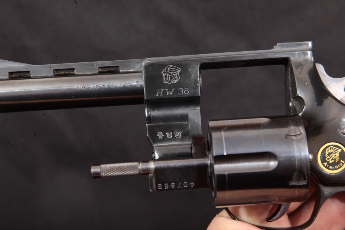 Arminius Model Hw38 Hw-38, Blue & Black 4" Vent-Rib 6-Shot Sa/Da Double ...