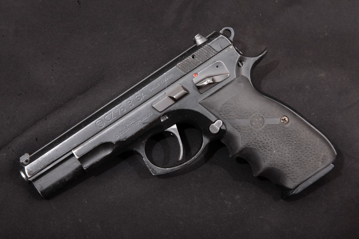 Cz Model 75b 75-B Sa, Black 4.6" Sa Single Action Semi-Automatic Pistol ...