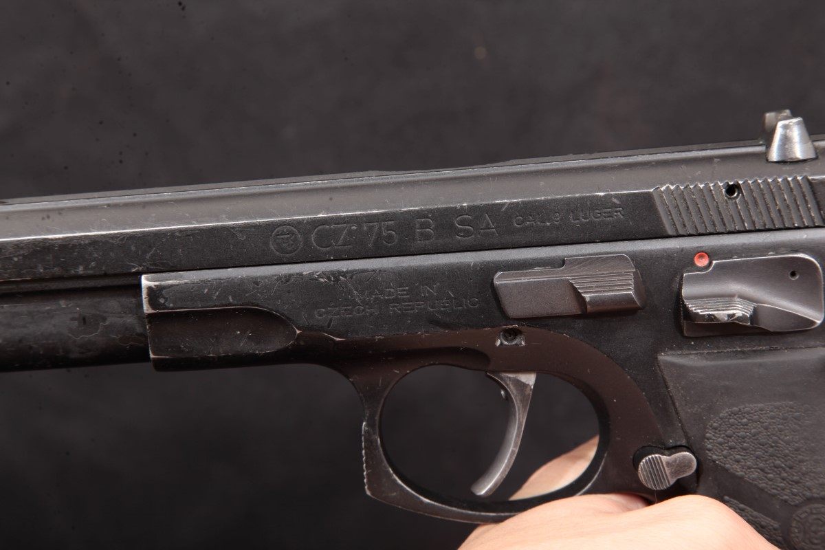 Cz Model 75b 75-B Sa, Black 4.6" Sa Single Action Semi-Automatic Pistol ...