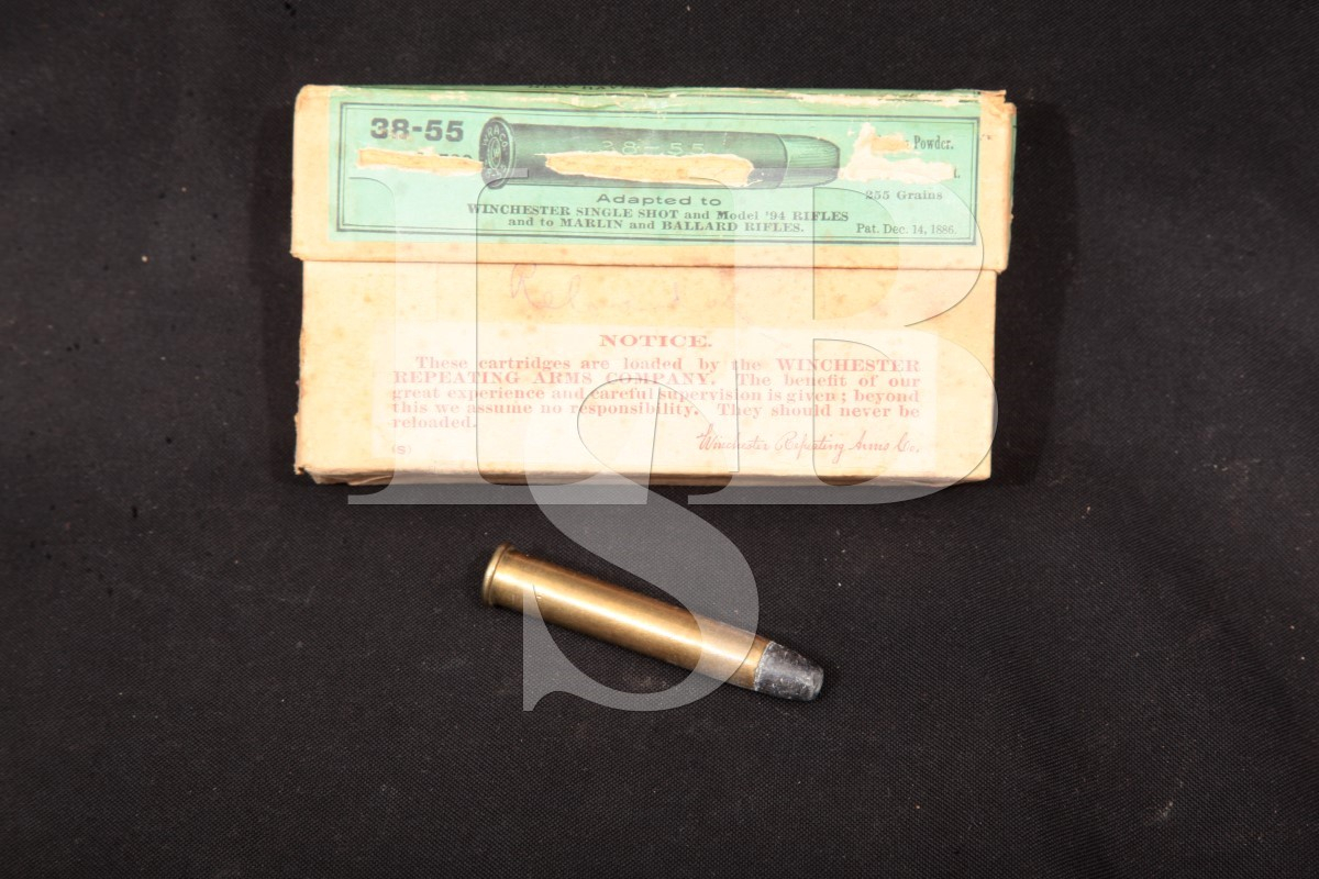 20x 38-55 255 Grain Lead Bullet Winchester 1890 Production In Box ...