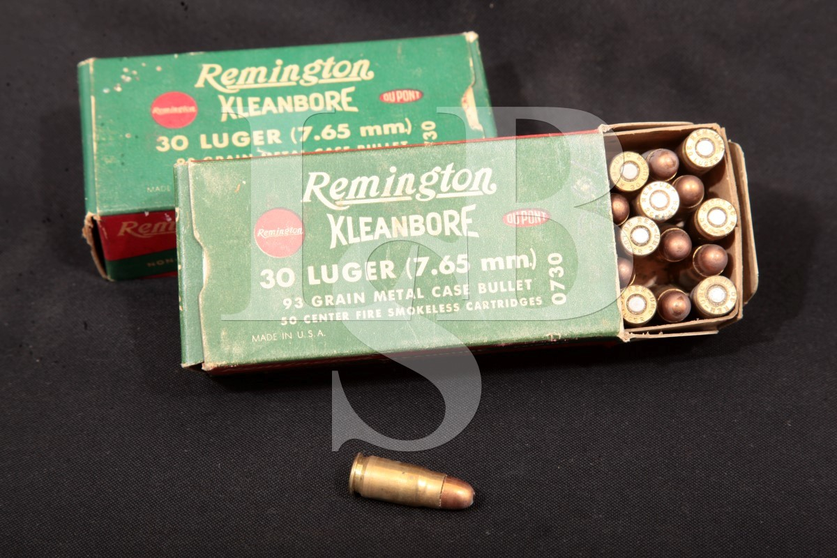 100x 30 Luger 7.65mm 93 Grain Metal Case Bullet Remington Kleanbore ...