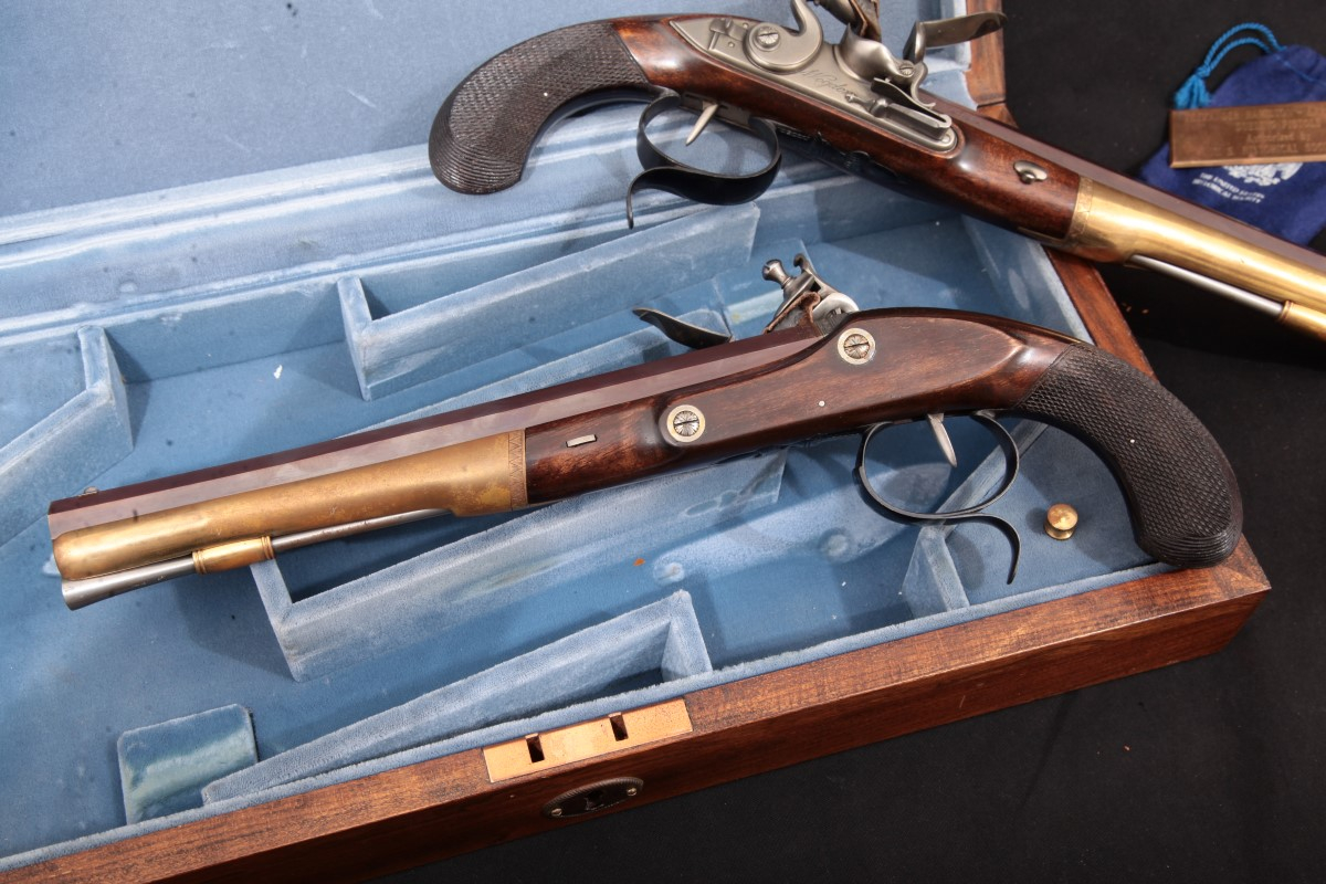 Uberti Us Historical Society Cased Set Hamilton-Burr Dueling Pistols ...