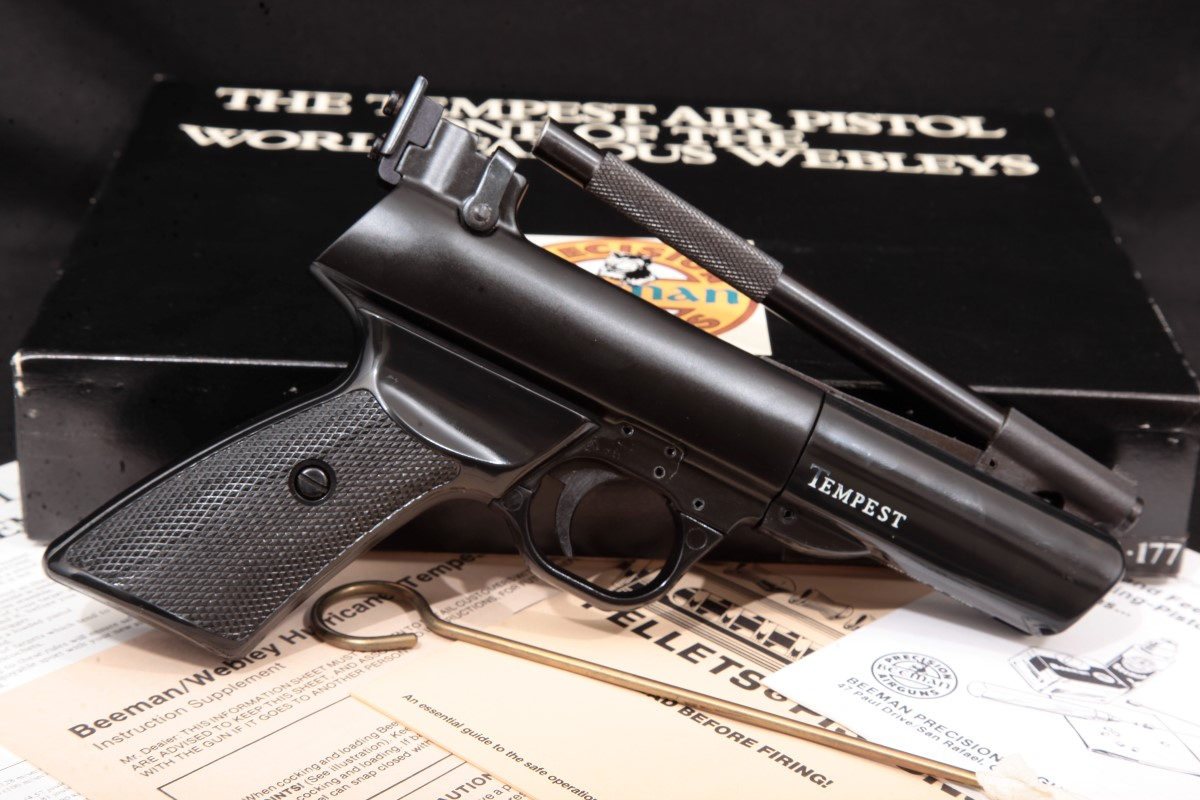 Webley & Scott Beeman Tempest, Black 7" Air Pistol, Box & Paperwork ...