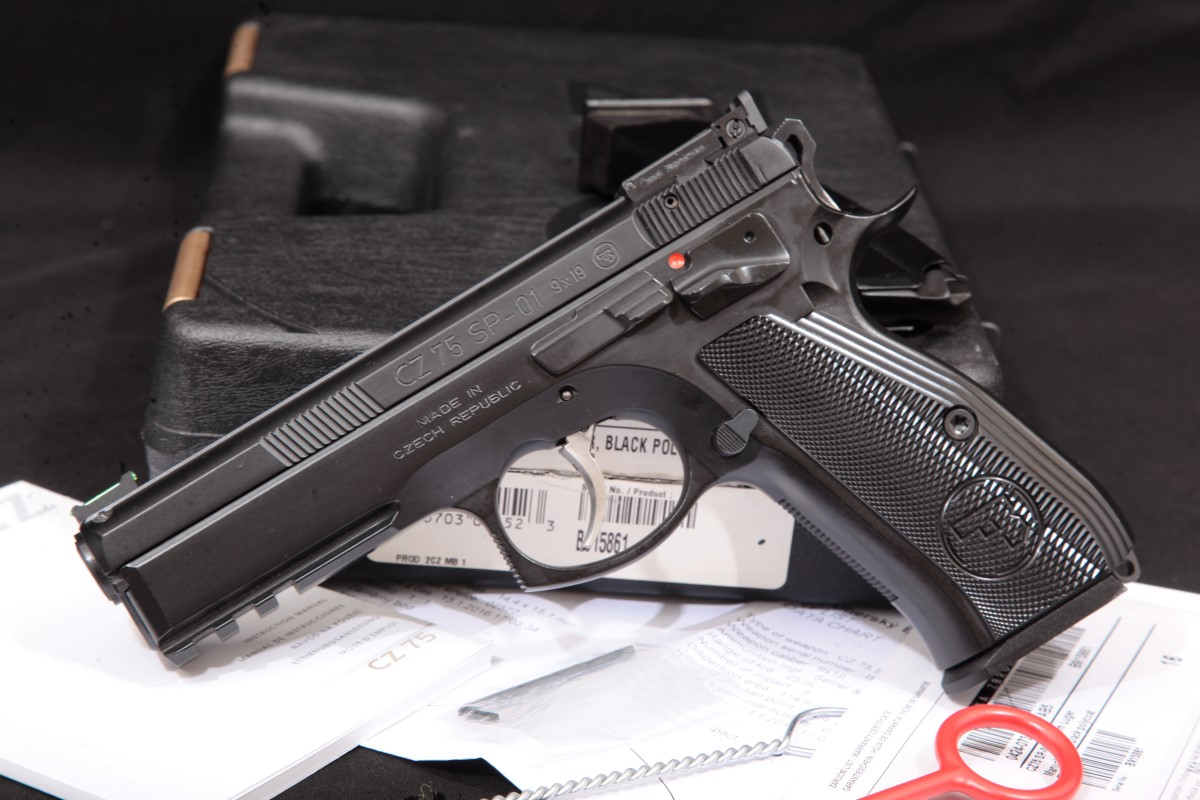 Cz Custom Model 75 Sp-01 Sp01 01152, Black Polycoat 4.6" Sa/Da Semi ...