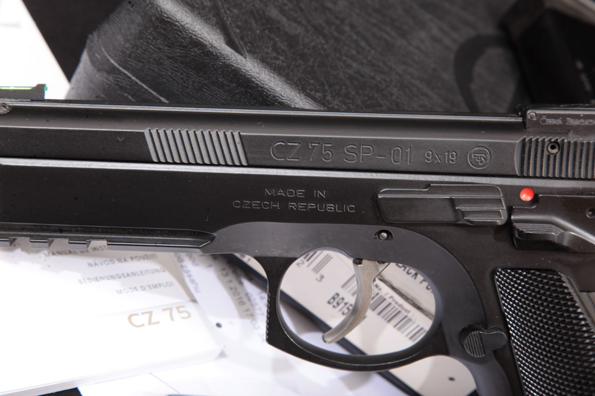 Cz Custom Model 75 Sp-01 Sp01 01152, Black Polycoat 4.6" Sa/Da Semi ...