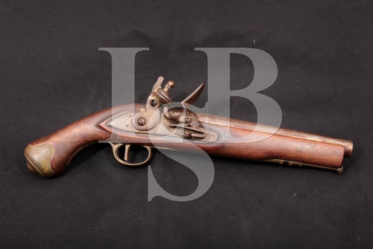 EIG Japanese Made Reproduction Tower Flintlock pistol, Steel & Brass 9