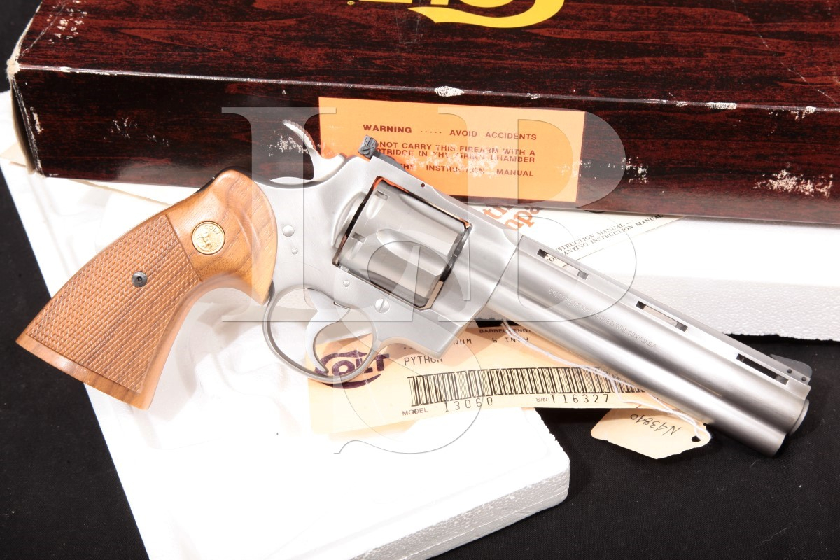 Colt Python Model I3060, Stainless 6" Sa/Da Double Action Revolver ...