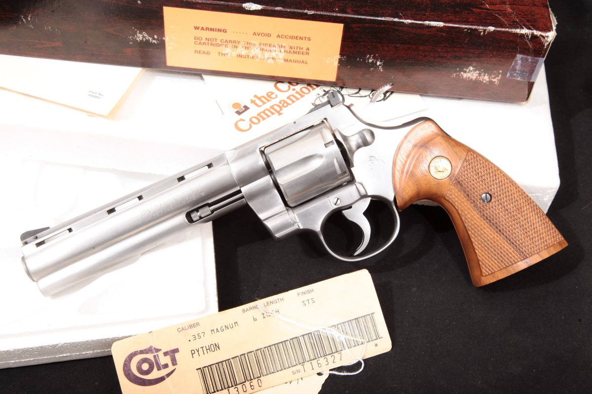 Colt Python Model I3060, Stainless 6" Sa/Da Double Action Revolver ...