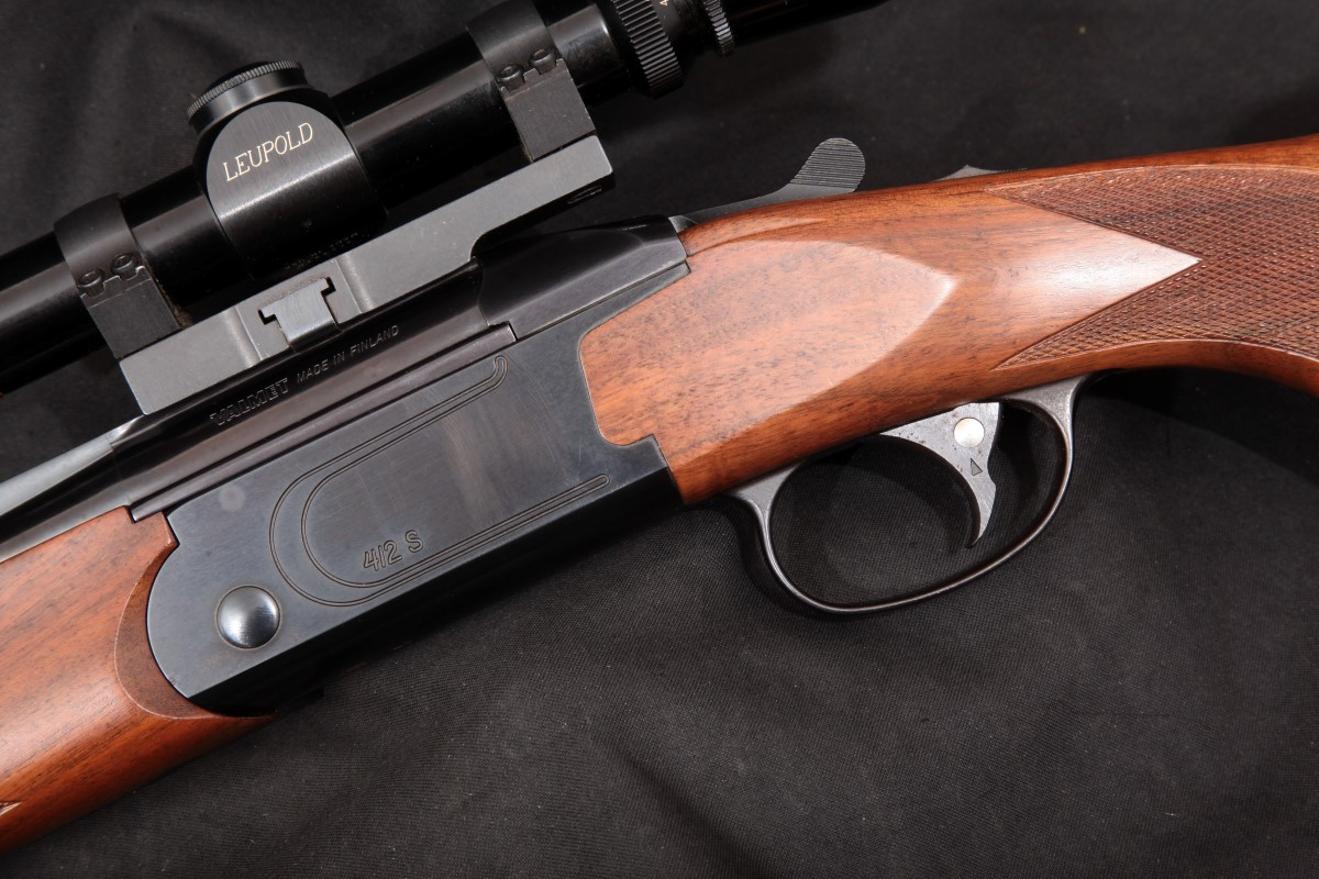 Valmet Model 412s 412-S, Blue 23 1/2" Ejectors Sst O/U Over-Under Double-Rifle & Leupold Vari-X ...