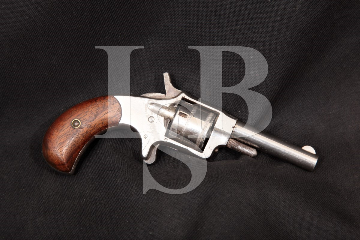 Hopkins & Allen Model Ranger, 7 Shot Revolver, Nickel, 2 Single Action ...