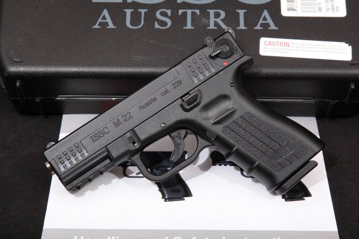 Issc Austria Model M22, Black 4" Semi Automatic Detachable Magazine Fed ...