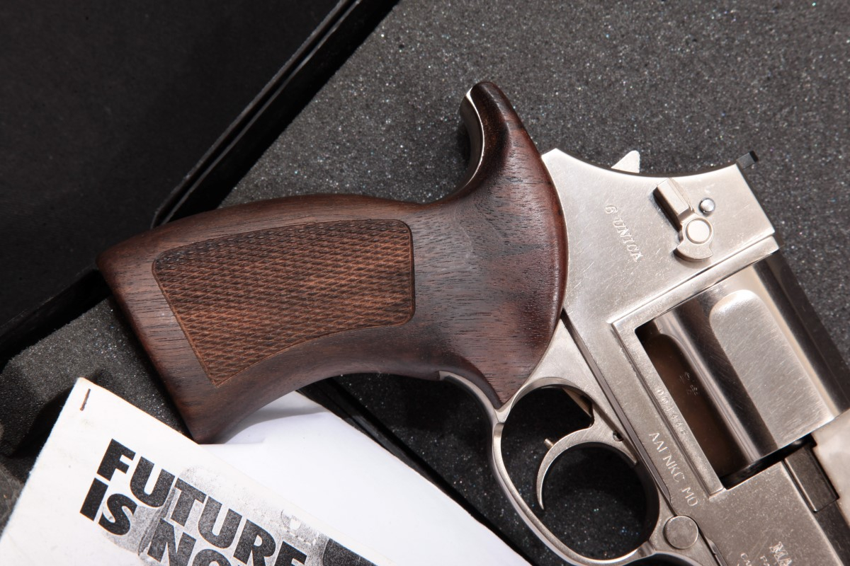 Mateba Model 6 Unica Hunter Autorevolver, Nickel 8 3/8" Compensated ...