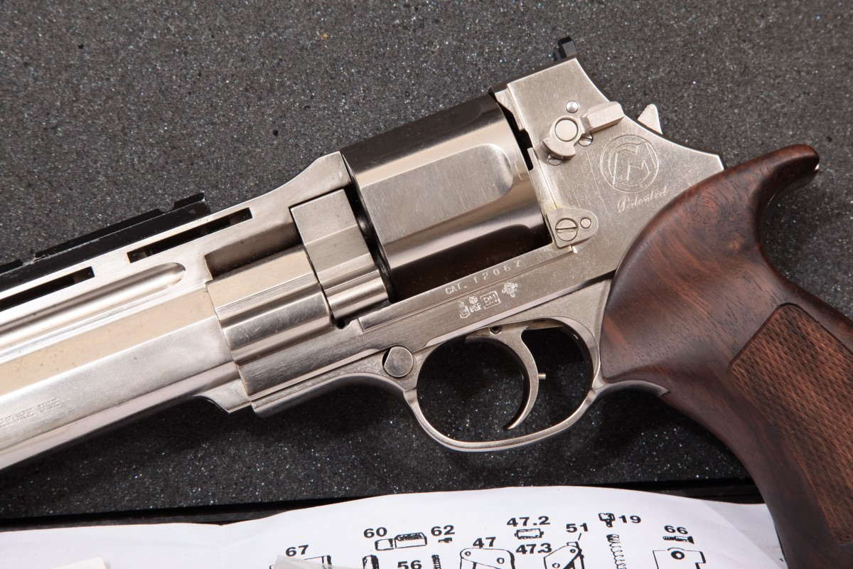 Mateba Model 6 Unica Hunter Autorevolver, Nickel 8 3/8" Compensated ...
