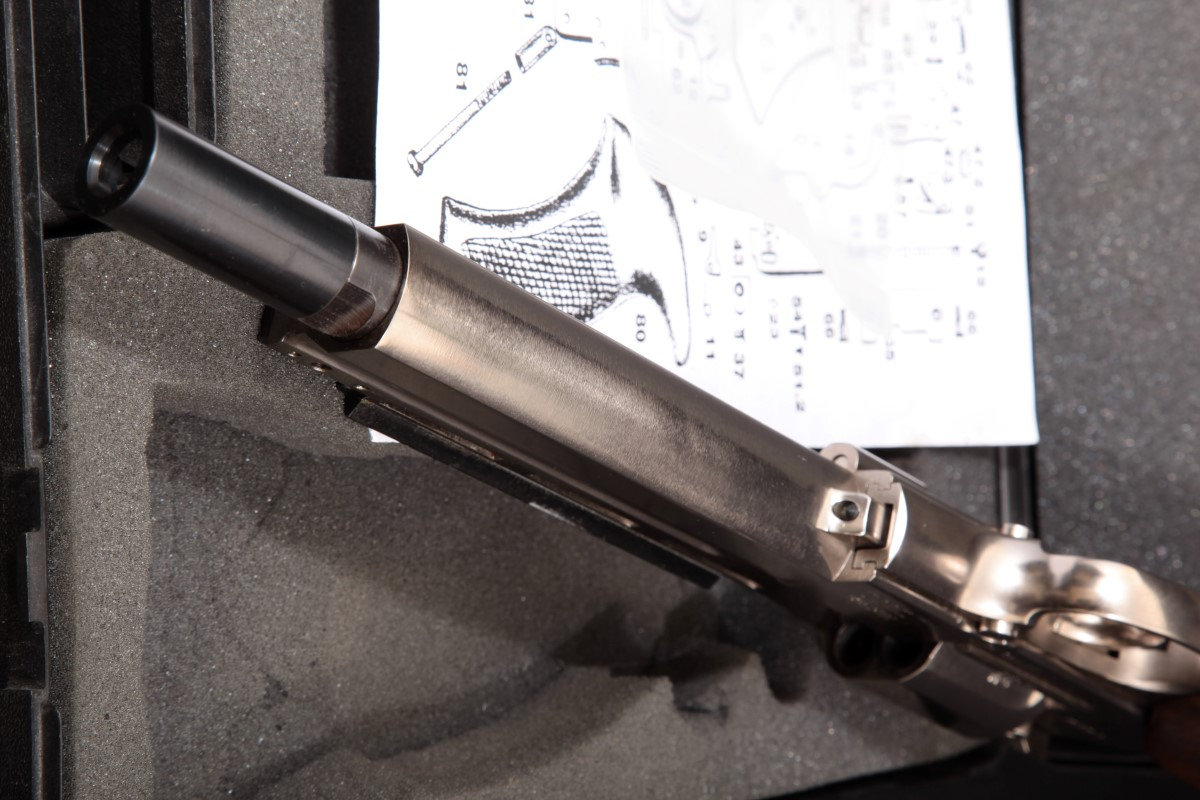 Mateba Model 6 Unica Hunter Autorevolver, Nickel 8 3/8" Compensated ...