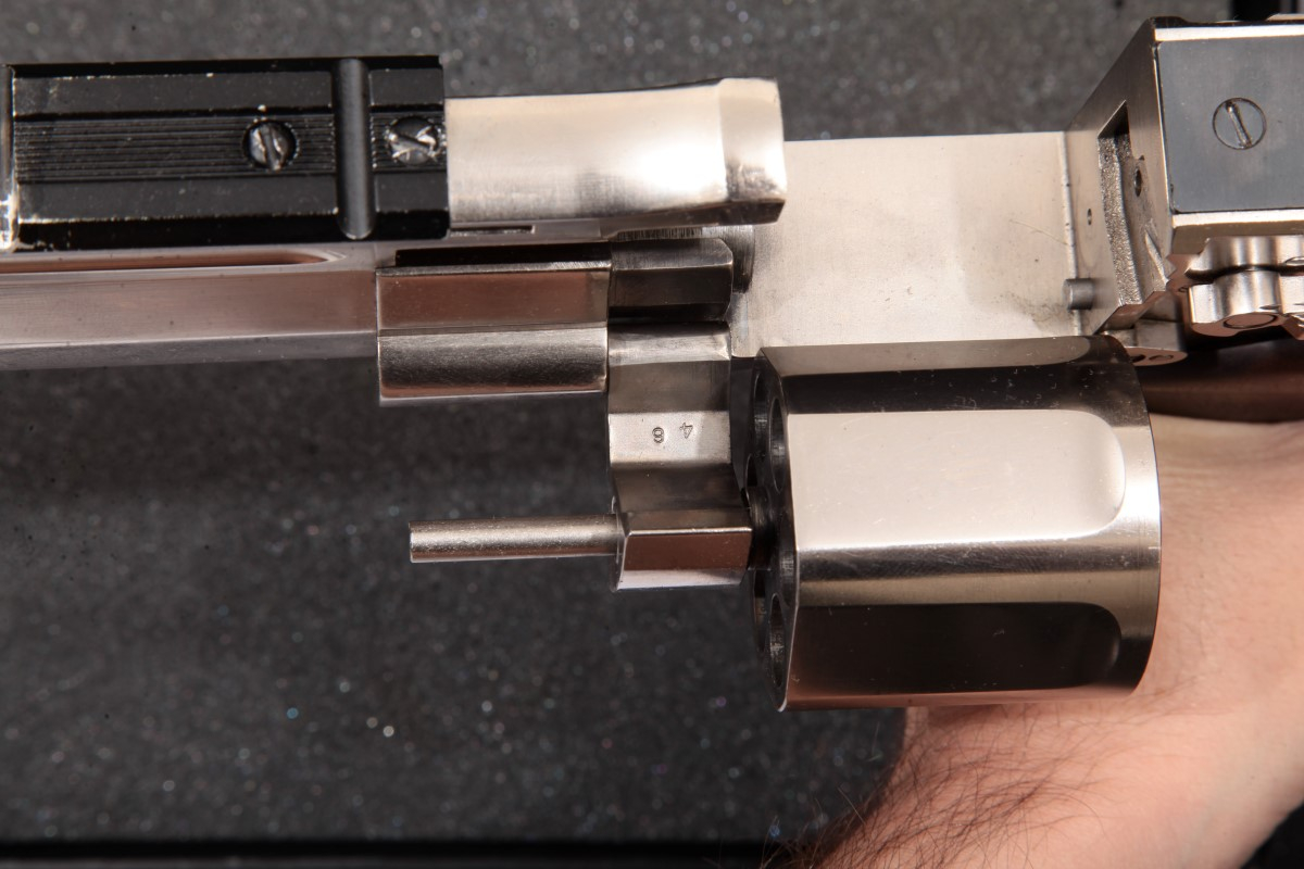 Mateba Model 6 Unica Hunter Autorevolver, Nickel 8 3/8" Compensated ...