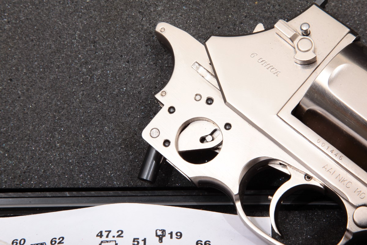 Mateba Model 6 Unica Hunter Autorevolver, Nickel 8 3/8" Compensated ...