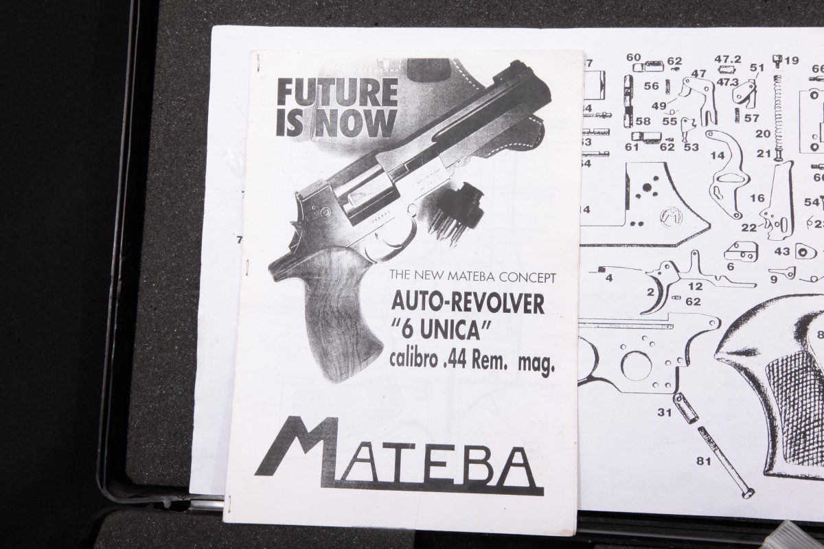 Mateba Model 6 Unica Hunter Autorevolver, Nickel 8 3/8" Compensated ...