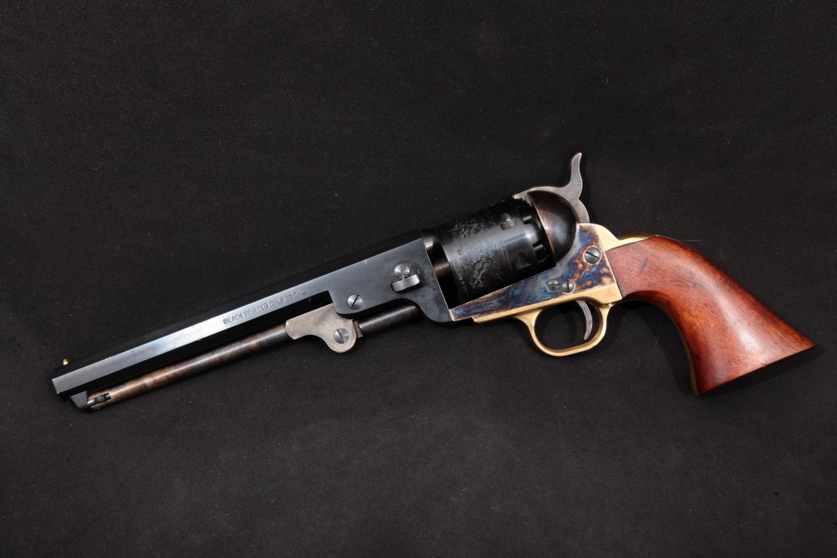 Pietta Reproduction Model 1851 Navy, Blue & Brass 7 1/2" Single Action ...