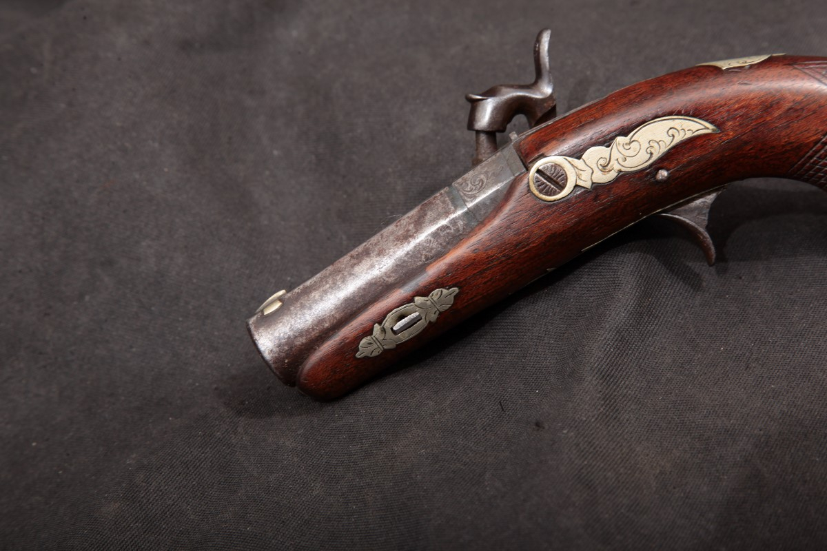 Deerringer Boot Pistol, Blue & Silver 1.5" Single Shot Percussion ...