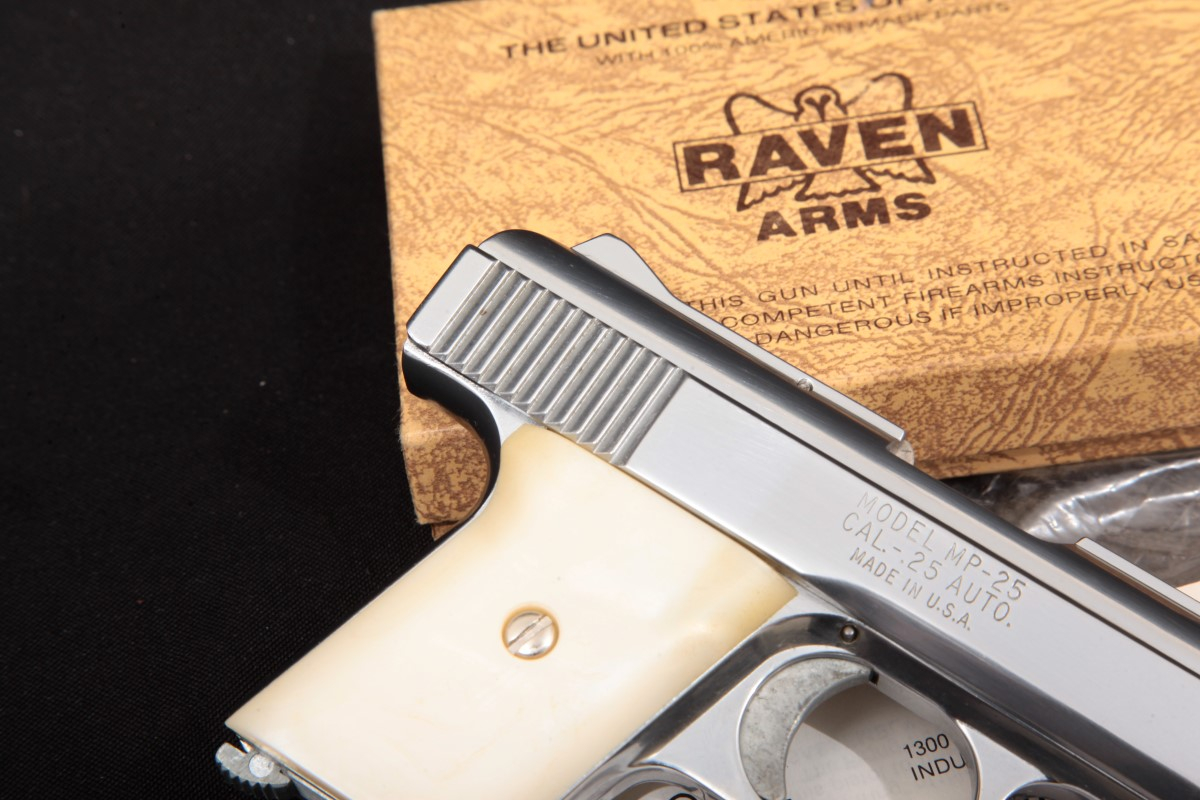 Raven Arms Model P-25, Nickel 2 1/2" Blowback Semi-Automatic Pistol ...