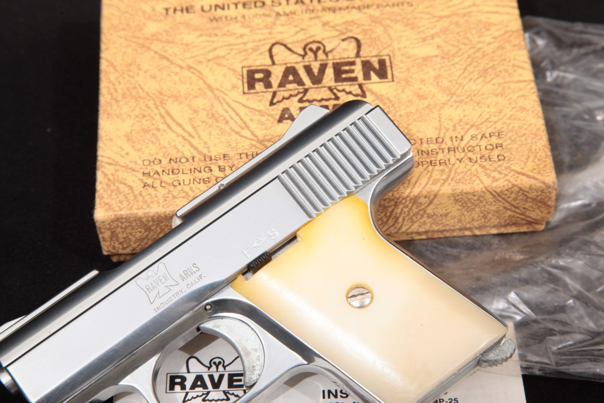Raven Arms Model P-25, Nickel 2 1/2" Blowback Semi-Automatic Pistol ...
