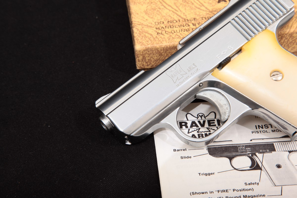 Raven Arms Model P-25, Nickel 2 1/2" Blowback Semi-Automatic Pistol ...