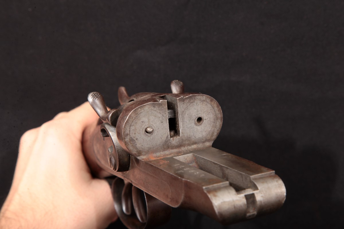 L.C. Smith Hammer Gun F Grade, Case-Color External Hammer Sxs Side-By ...