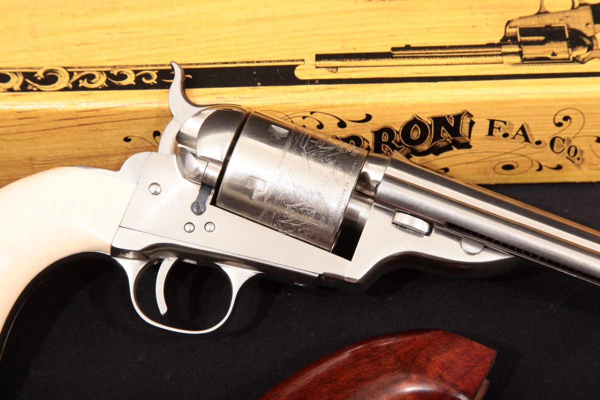 Uberti Reproduction 1872 Open Top Late Model Conversion, Nickel 7 1/2 ...