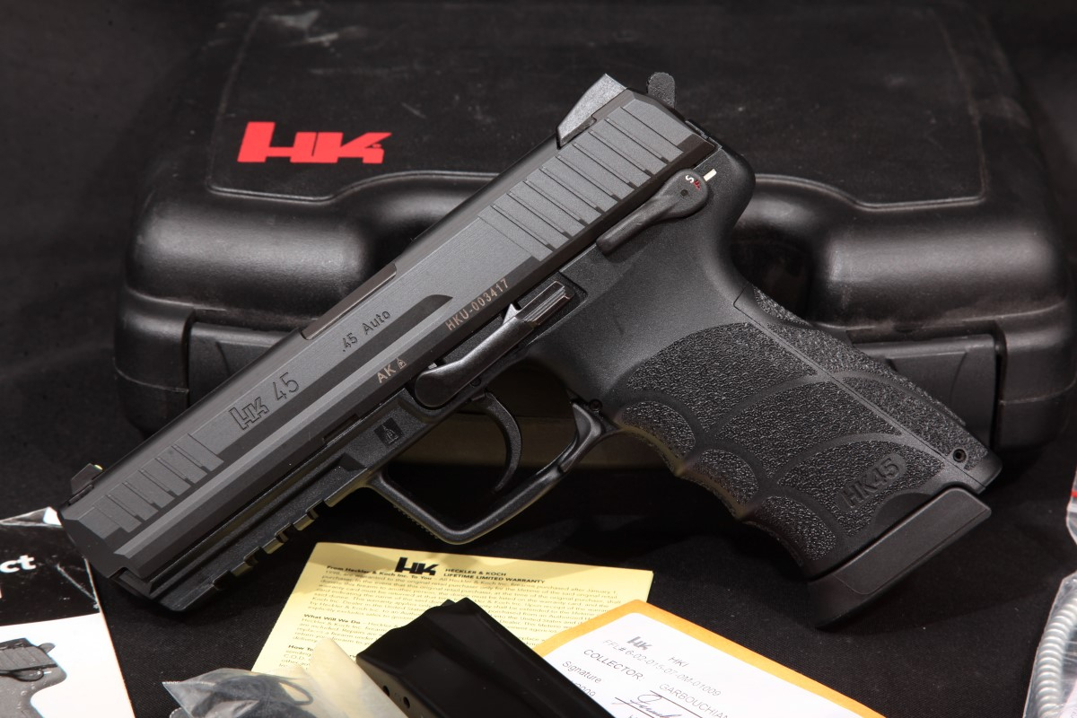 Heckler & Koch H&K Hk Model Hk45 Hk-45, Black 4 1/2" Sa/Da Semi ...