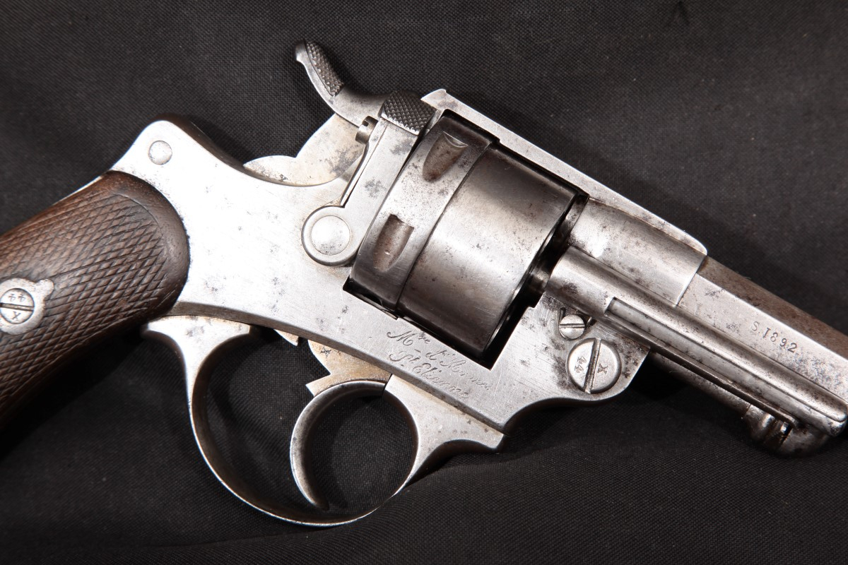 French Mas Model 1873 Chamelot-Delvigne Revolver, In The White, 4 ...