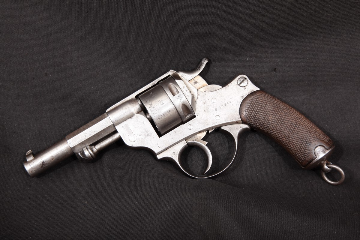 French Mas Model 1873 Chamelot-Delvigne Revolver, In The White, 4 ...