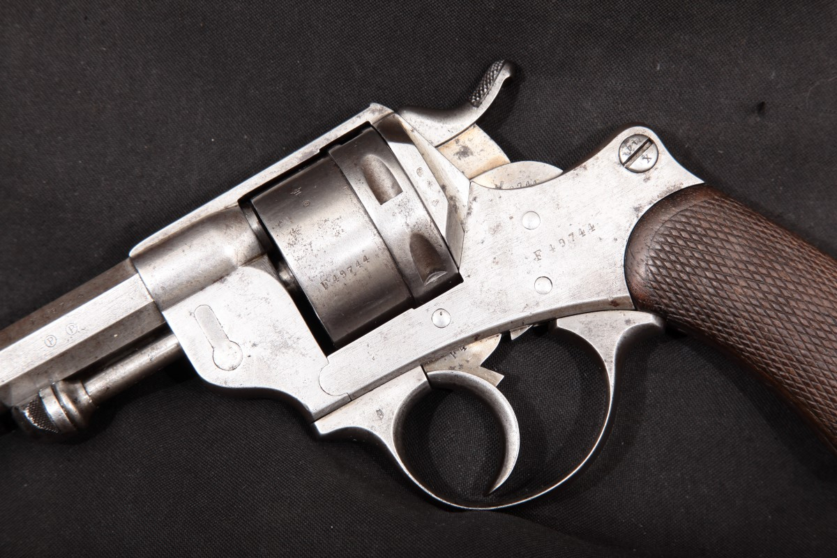 French Mas Model 1873 Chamelot-Delvigne Revolver, In The White, 4 ...