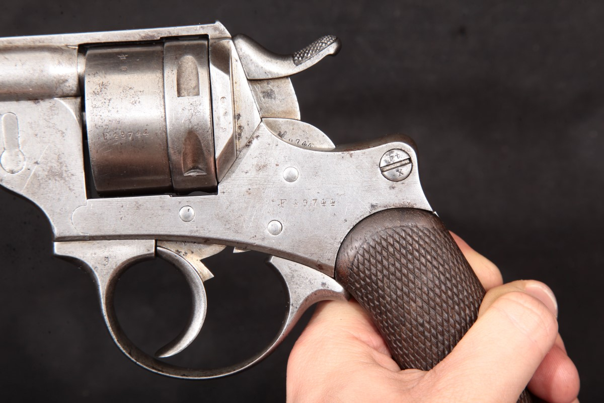 French Mas Model 1873 Chamelot-Delvigne Revolver, In The White, 4 ...