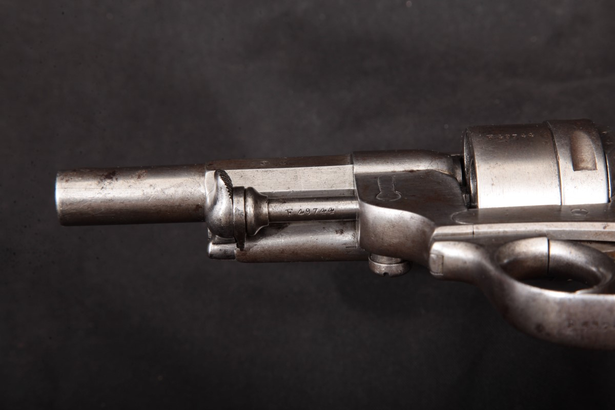 French Mas Model 1873 Chamelot-Delvigne Revolver, In The White, 4 ...