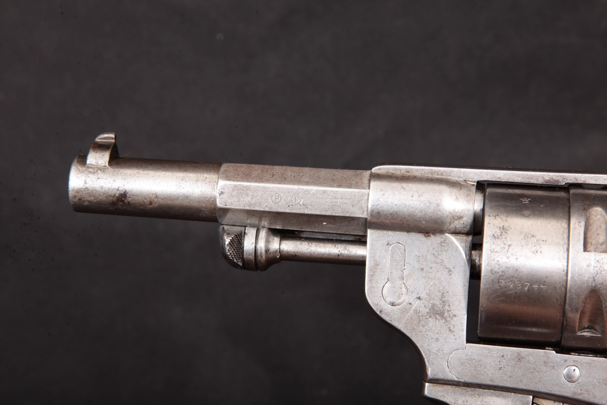 French Mas Model 1873 Chamelot-Delvigne Revolver, In The White, 4 ...