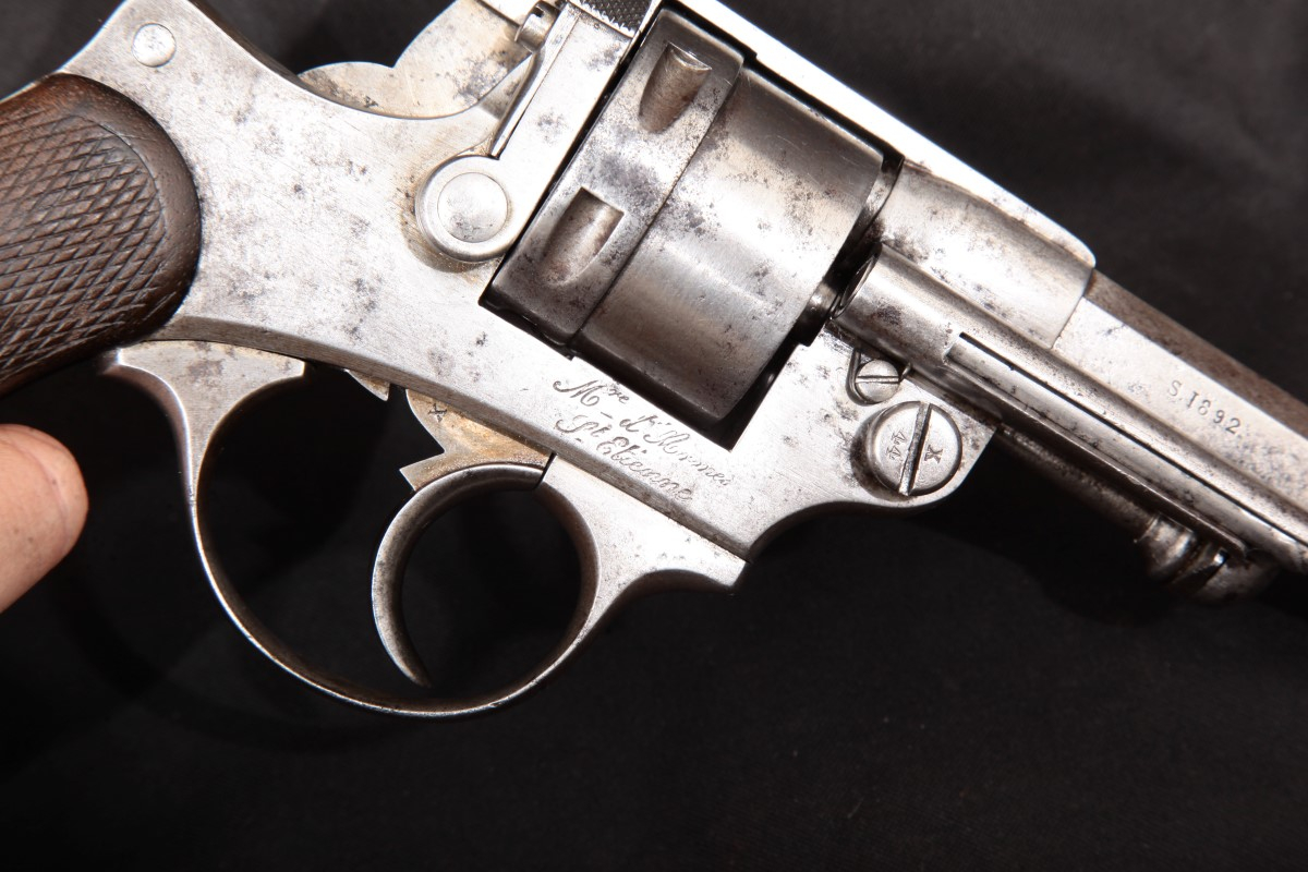 French Mas Model 1873 Chamelot-Delvigne Revolver, In The White, 4 ...