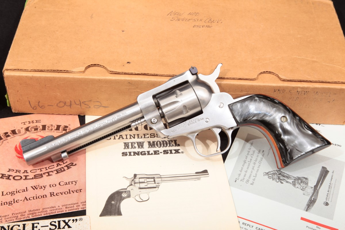Sturm, Ruger & Co. New Model Single-Six Convertible, Stainless 5 1/2 ...