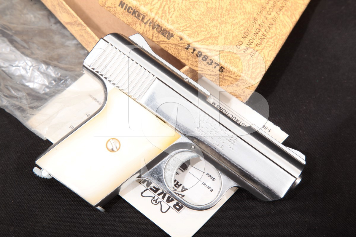 Raven Arms Model Mp-25, Bright Chrome 2 3/8" Semi-Automatic Pistol, In ...