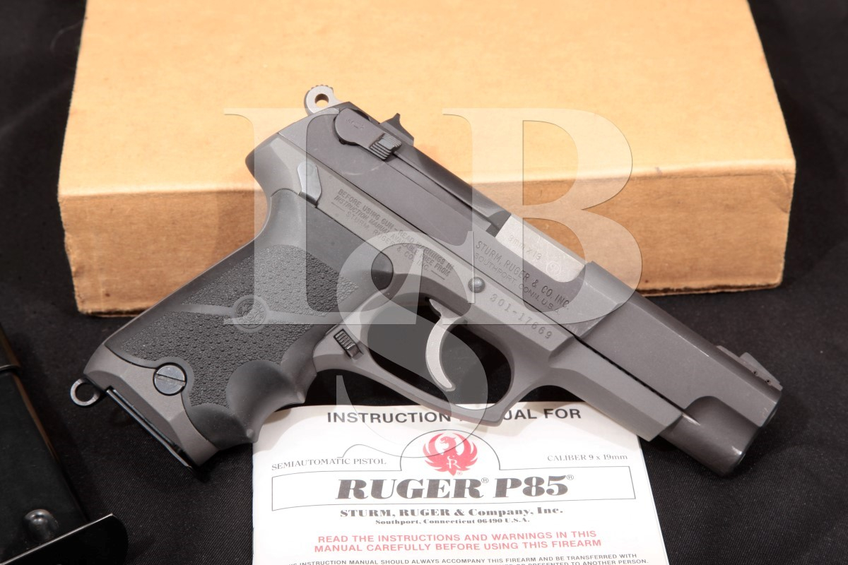 Sturm, Ruger & Co. Model P85 P-85, Blue & Gray 4 1/2" Sa/Da Semi ...
